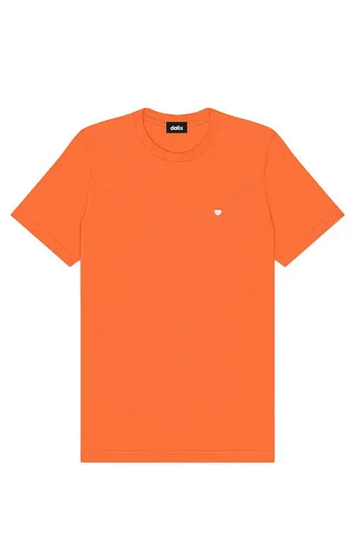 DALIX Lil Heart Midweight Cotton Tee - Orange