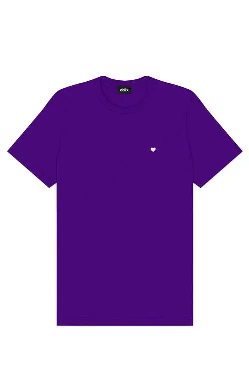 DALIX Lil Heart Midweight Cotton Tee - Purple