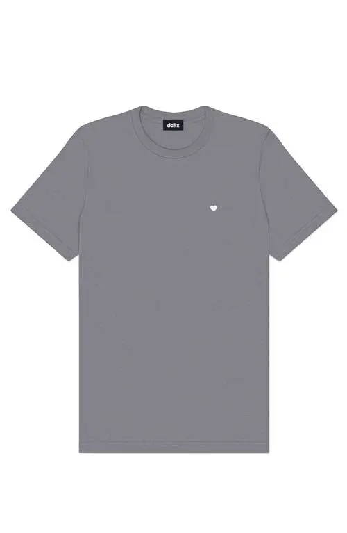 DALIX Lil Heart Midweight Cotton Tee - Storm Gray