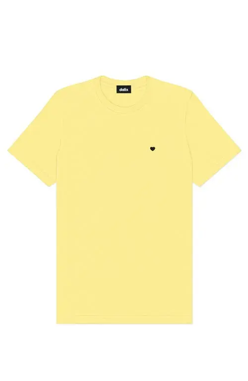 DALIX Lil Heart Midweight Cotton Tee - Yellow