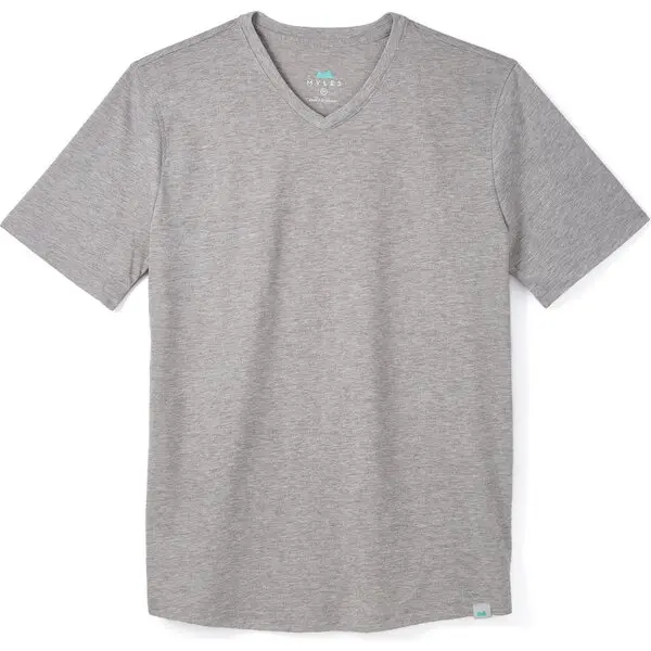 MYLES APPAREL Everyday V-neck T-shirt - Heather Gray