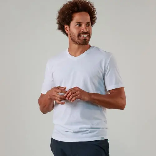 MYLES APPAREL Everyday V-neck T-shirt - White