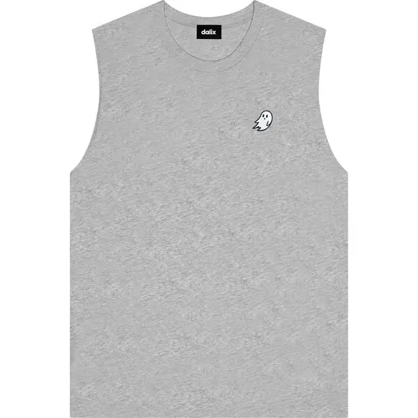 DALIX Ghost Lightweight Cotton Tank - Athletic Heather