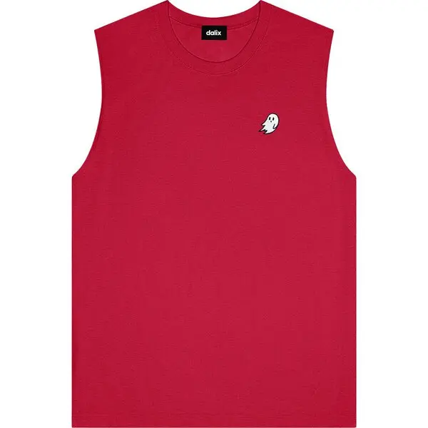 DALIX Ghost Lightweight Cotton Tank - Red