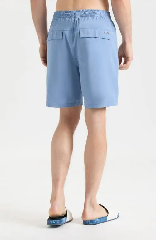 SALT LIFE Chino-style Tournament Walking Shorts - Harbor Blue Heather