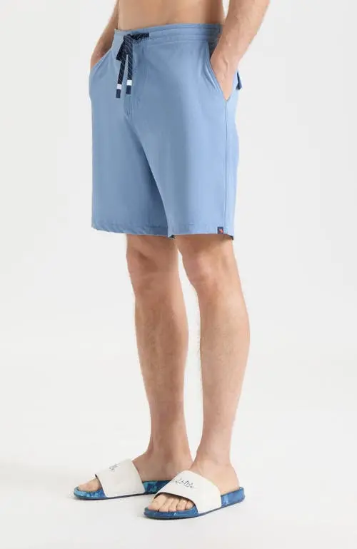 SALT LIFE Chino-style Tournament Walking Shorts - Harbor Blue Heather