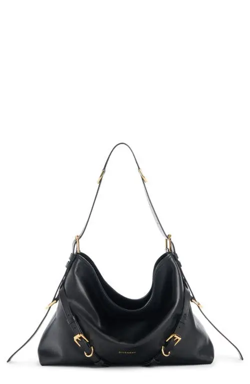 Givenchy Voyou Leather Shoulder Bag - Black