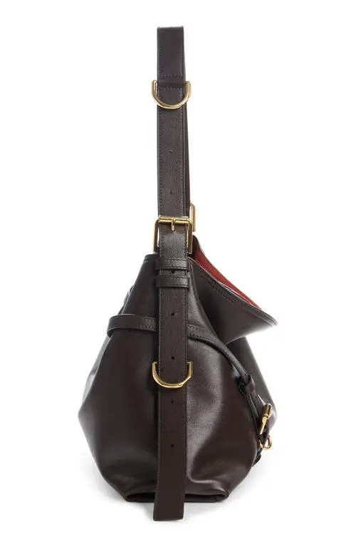 Givenchy Voyou Leather Shoulder Bag - Chocolate