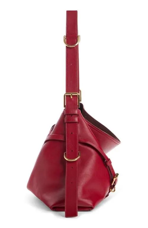 Givenchy Voyou Leather Shoulder Bag - Dark Red