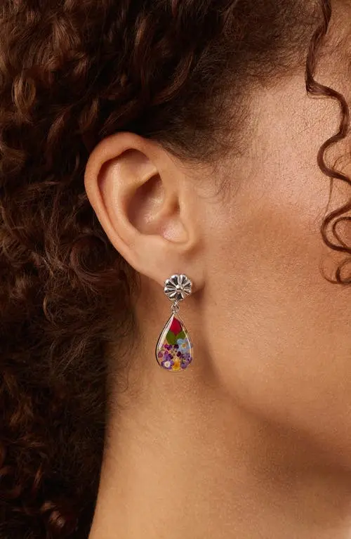 ATHRA LUXE Dried Flower Resin Teardrop Earrings