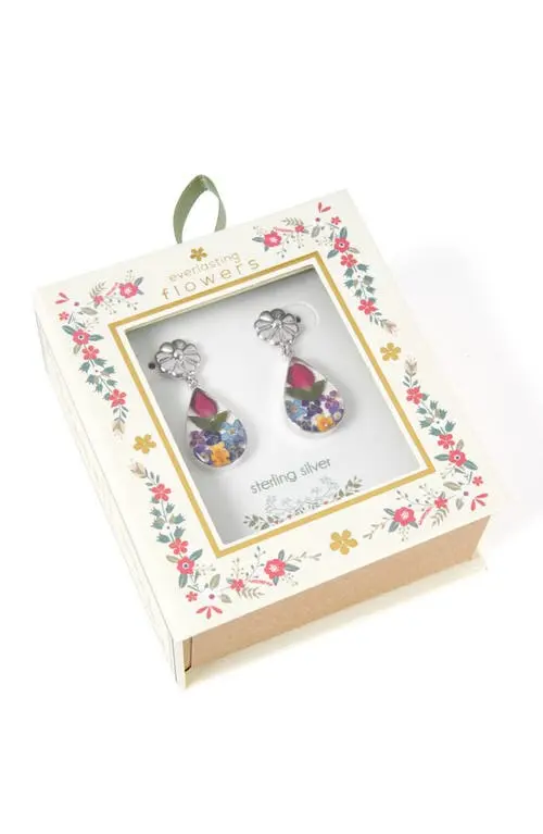 ATHRA LUXE Dried Flower Resin Teardrop Earrings