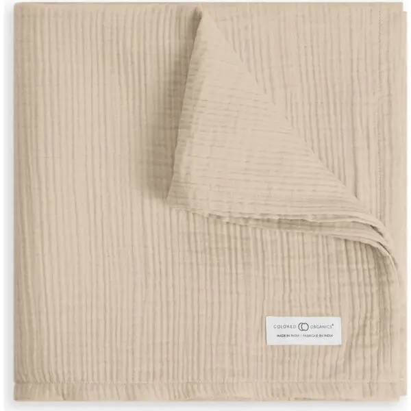 COLORED ORGANICS Organic Muslin Swaddle Blanket - Clay