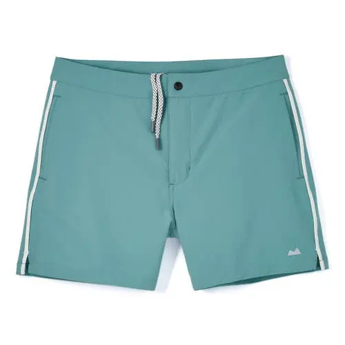 MYLES APPAREL Sutro Swim Trunk - Green Gray