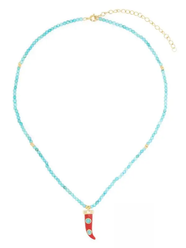 ESHVI Stone Pendant Necklace - Blue