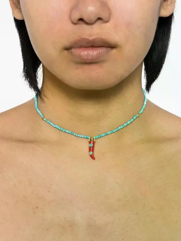ESHVI Stone Pendant Necklace