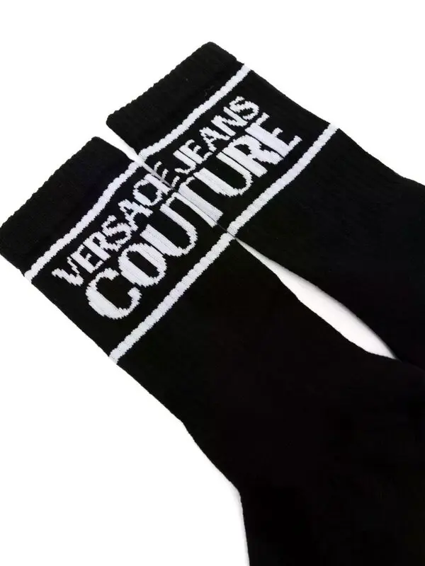 Versace Intarsia-knit Logo Socks