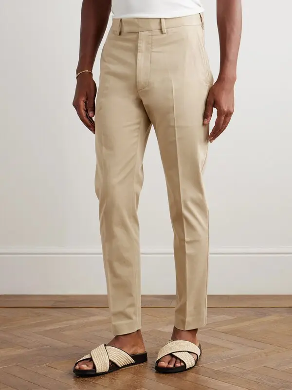 TOM FORD Tapered Cotton-blend Twill Chinos