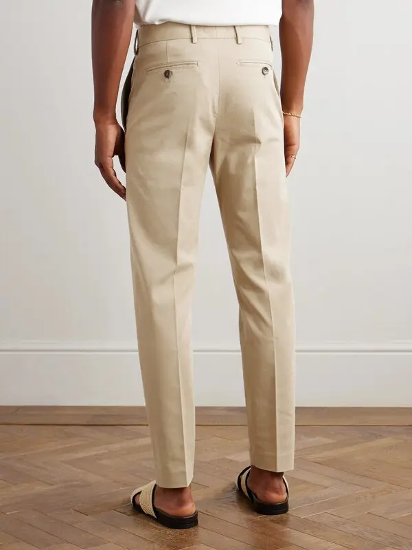 TOM FORD Tapered Cotton-blend Twill Chinos