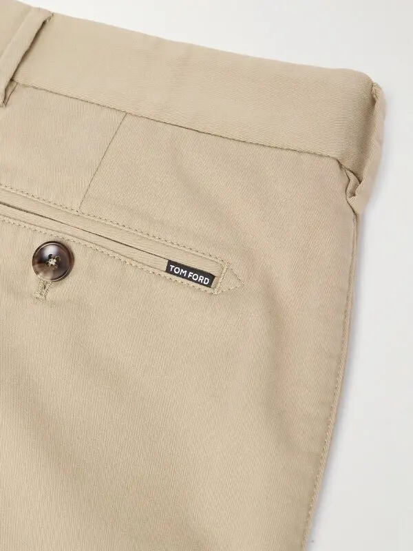TOM FORD Tapered Cotton-blend Twill Chinos