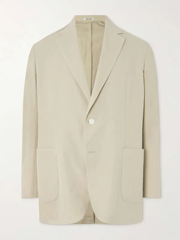 Auralee Oversized Cotton And Wool-blend Gabardine Blazer