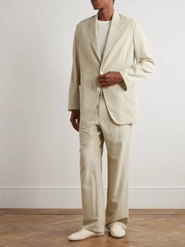 Auralee Oversized Cotton And Wool-blend Gabardine Blazer