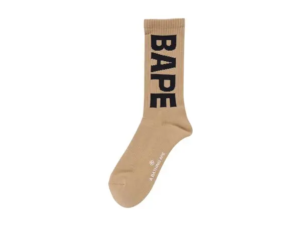 A BATHING APE Logo Socks - Beige