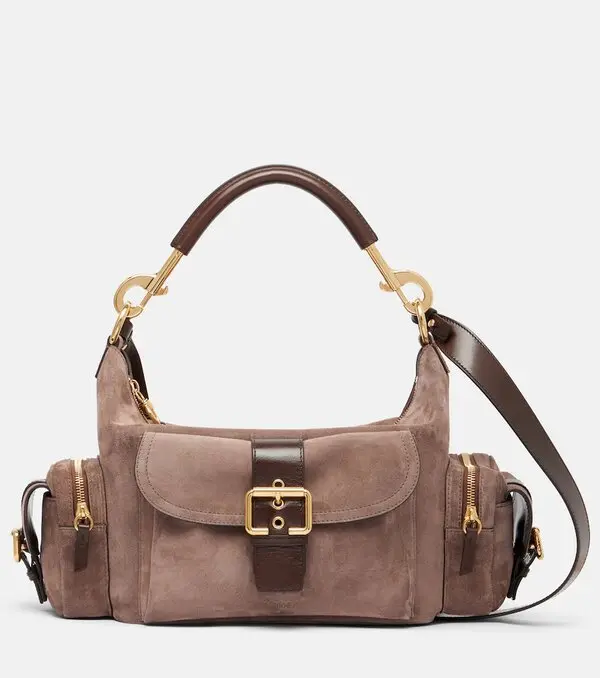 Chloé Suede Camera Bag - Beige