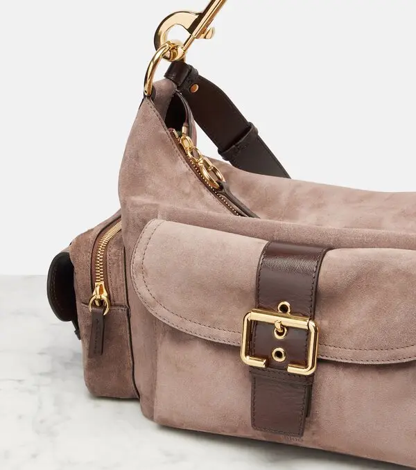 Chloé Suede Camera Bag - Beige
