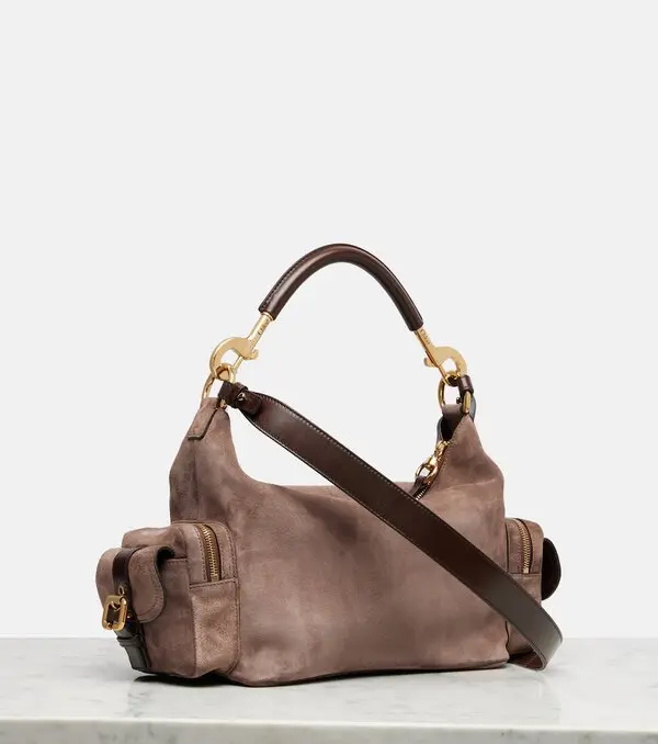 Chloé Suede Camera Bag - Beige