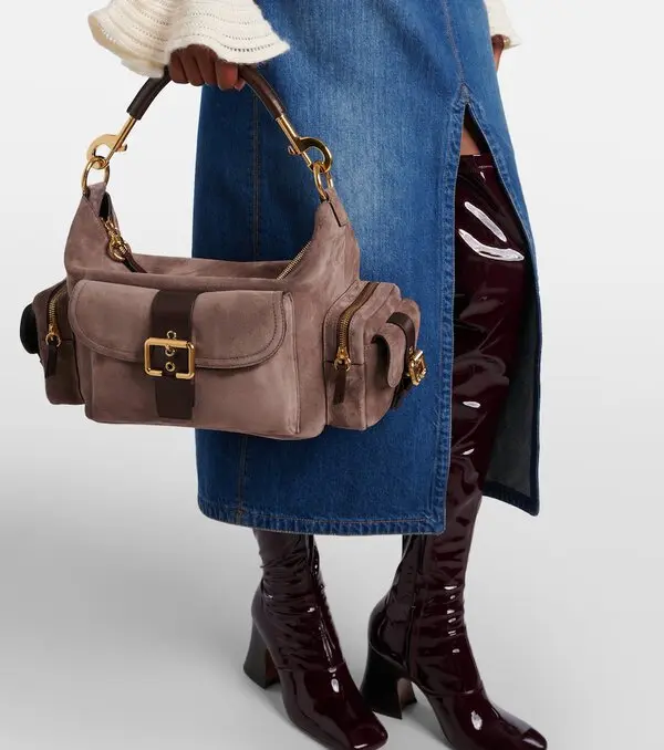 Chloé Suede Camera Bag - Beige
