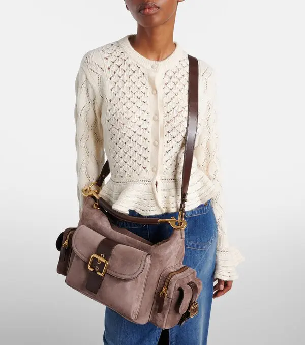 Chloé Suede Camera Bag - Beige