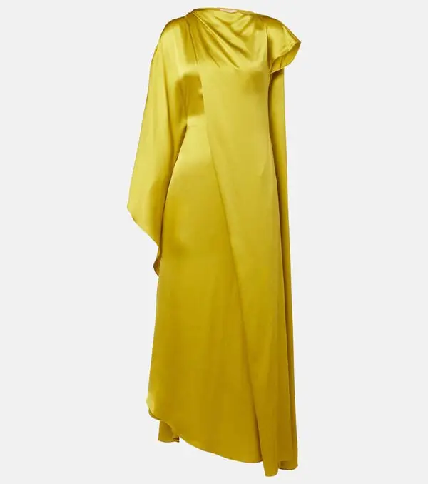 ROKSANDA Hiba Caped Silk Gown - Yellow