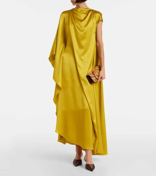 ROKSANDA Hiba Caped Silk Gown - Yellow