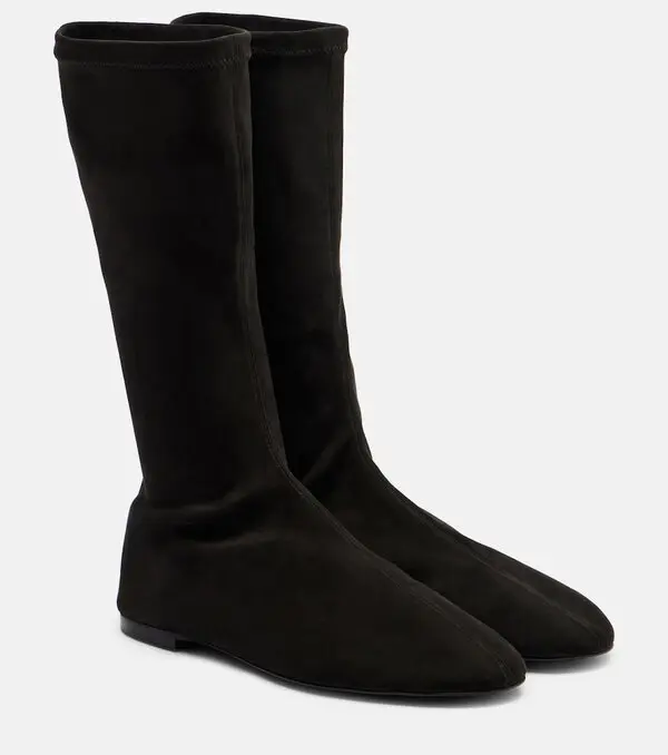 Proenza Schouler Suede Sock Boots - Black