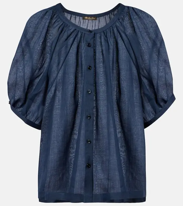 Loro Piana Gritt Ramie Shirt - Blue