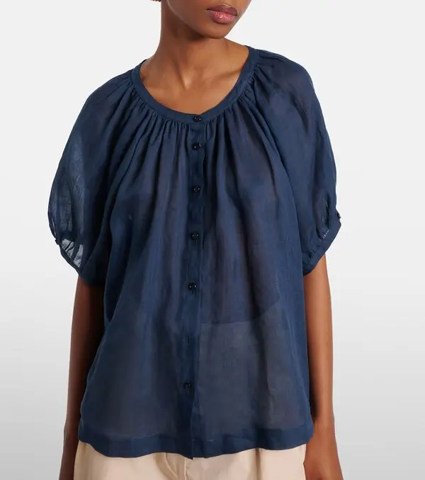 Loro Piana Gritt Ramie Shirt - Blue