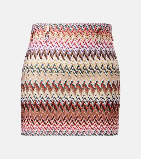 Missoni Zigzag Lamé Miniskirt - Multicoloured