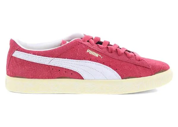 PUMA Suedein Lace-up Sneakers - Warm White/club Red