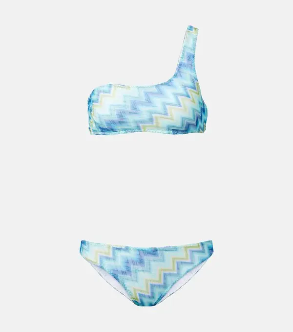 Missoni Zigzag One-shoulder Bikini - Multicoloured