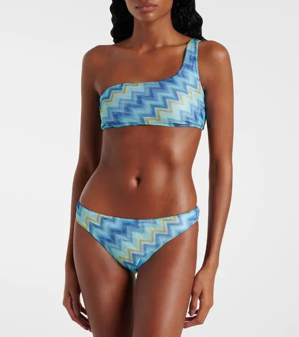 Missoni Zigzag One-shoulder Bikini - Multicoloured