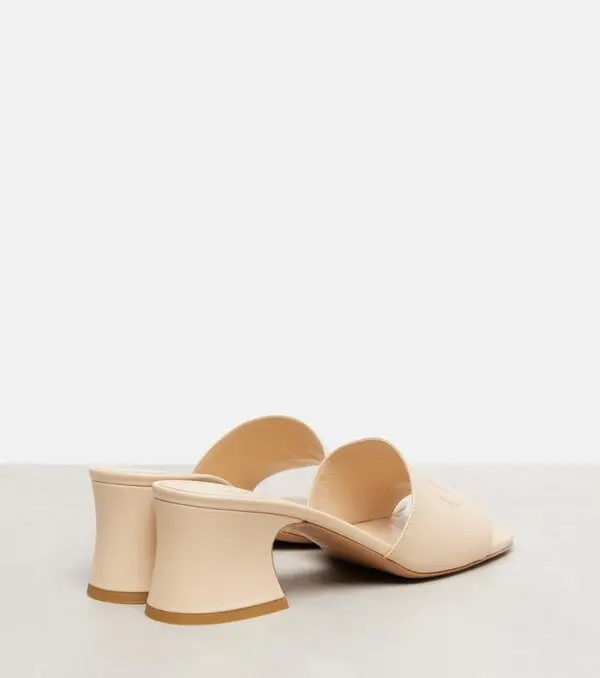 Chloé Soleil Logo Leather Mules