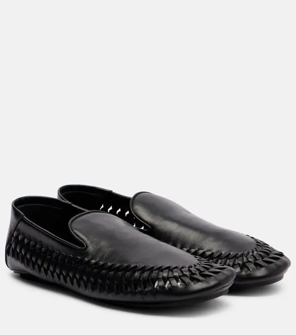 Proenza Schouler Whip Leather Loafers - Black