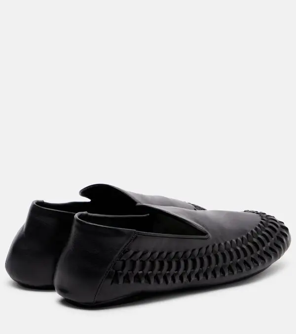 Proenza Schouler Whip Leather Loafers - Black