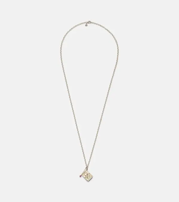 SYDNEY EVAN Perfect Match Diamond And Ruby Necklace - Gold