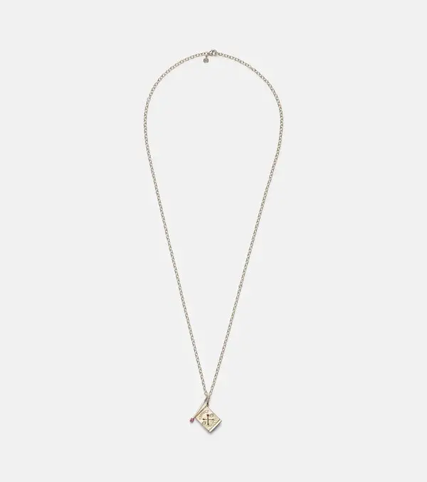 SYDNEY EVAN Perfect Match Diamond And Ruby Necklace - Gold