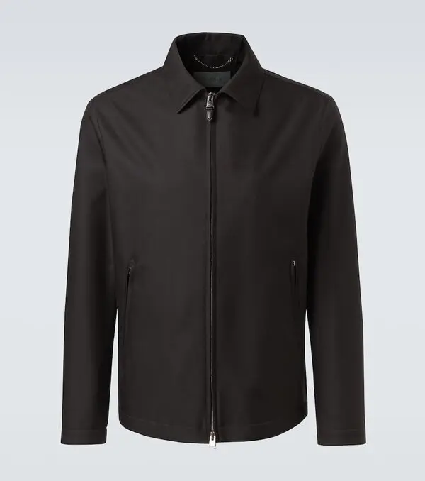 Canali Leather-trimmed Jacket