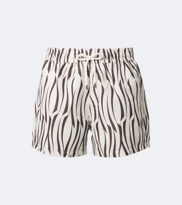 Frescobol Carioca Rio Printed Swim Trunks - Beige