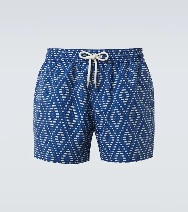 Frescobol Carioca Rio Printed Swim Trunks - Blue