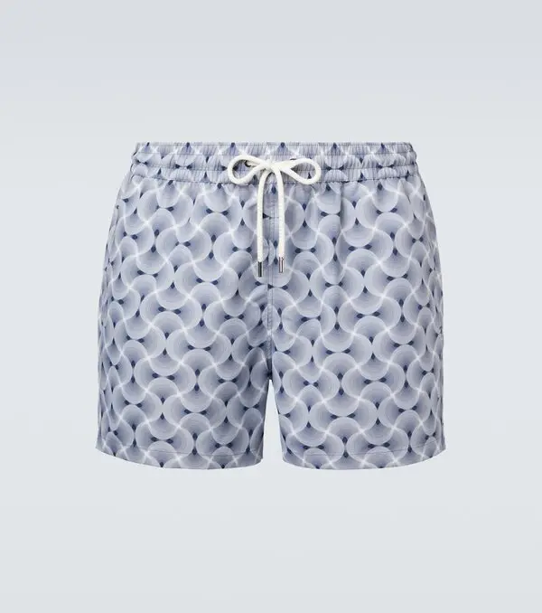 Frescobol Carioca Rio Printed Swim Trunks - Blue