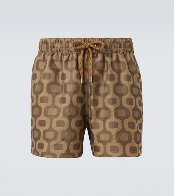 Frescobol Carioca Rio Printed Swim Trunks - Brown